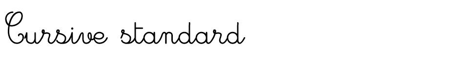 Cursive standard free font